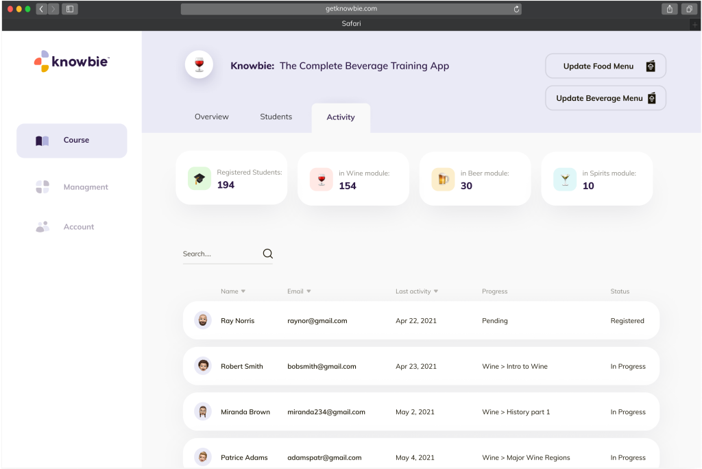 Knowbie | Increase Your Staff's Beverage Knowledge