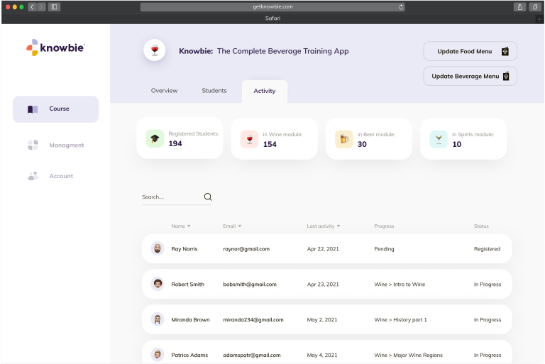 Knowbie | Increase Your Staff's Beverage Knowledge